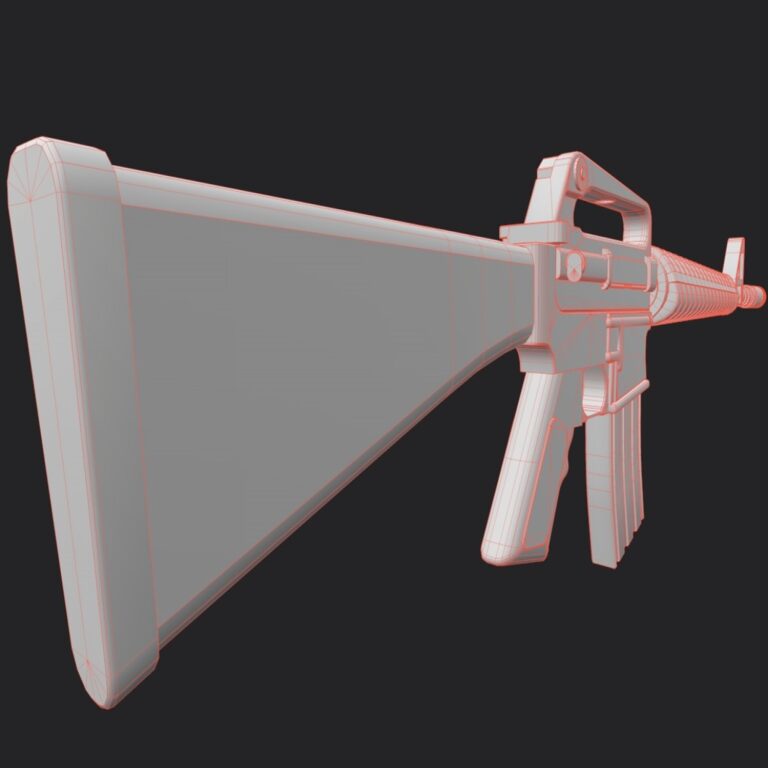 M-16 Assault rifle (2 texture pack) (350239) 3D model - Download 3D ...