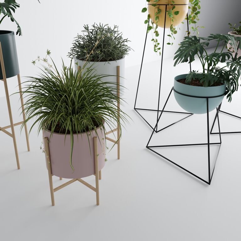 Plants Pot Interior Plants & Flowers (350424) 3D model - Download 3D ...
