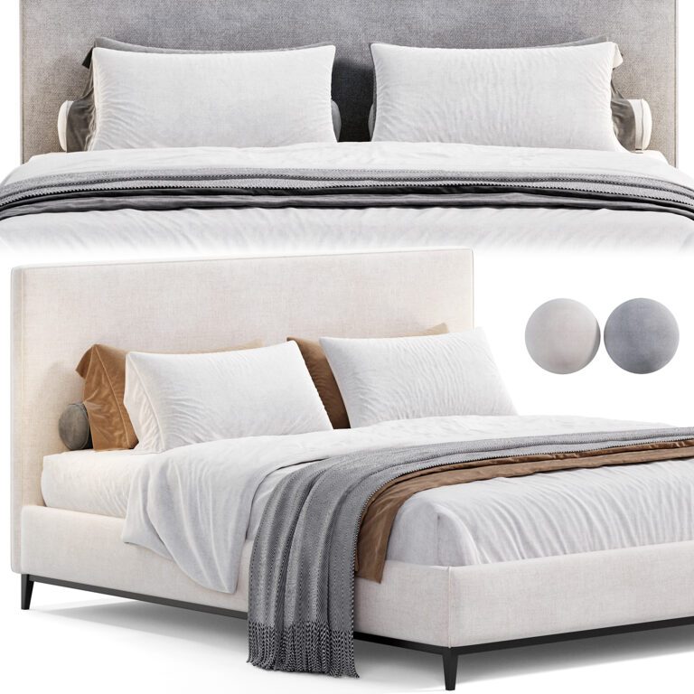Minotti Andersen Bed (350760) 3D model - Download 3D model Minotti ...