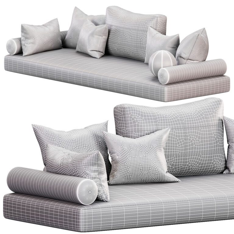 Window Seat Pillows 1 (350912) 3D model - Download 3D model Window Seat ...