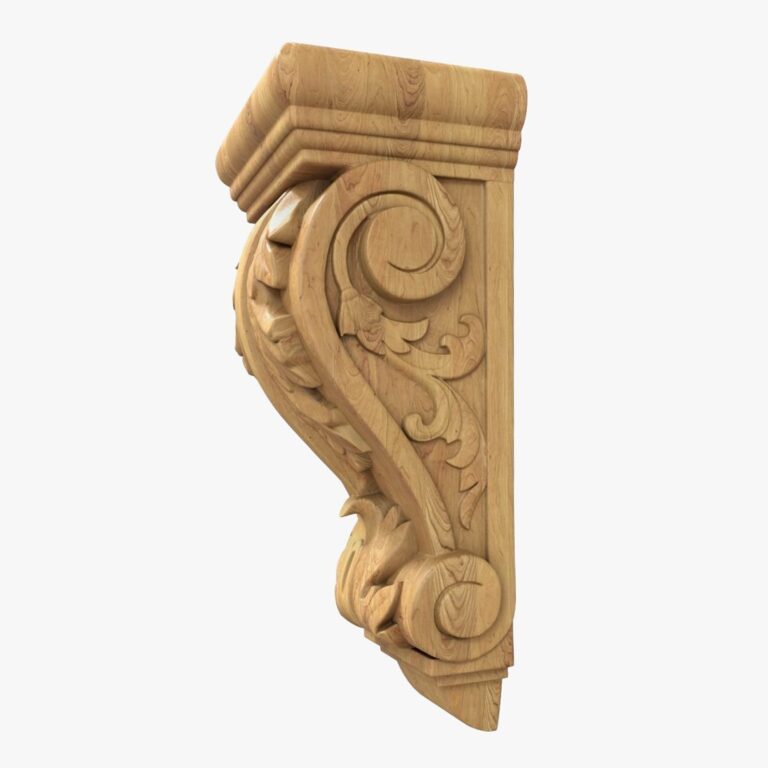 Carved Bracket-5 (351355) 3D model - Download 3D model Carved Bracket-5 ...