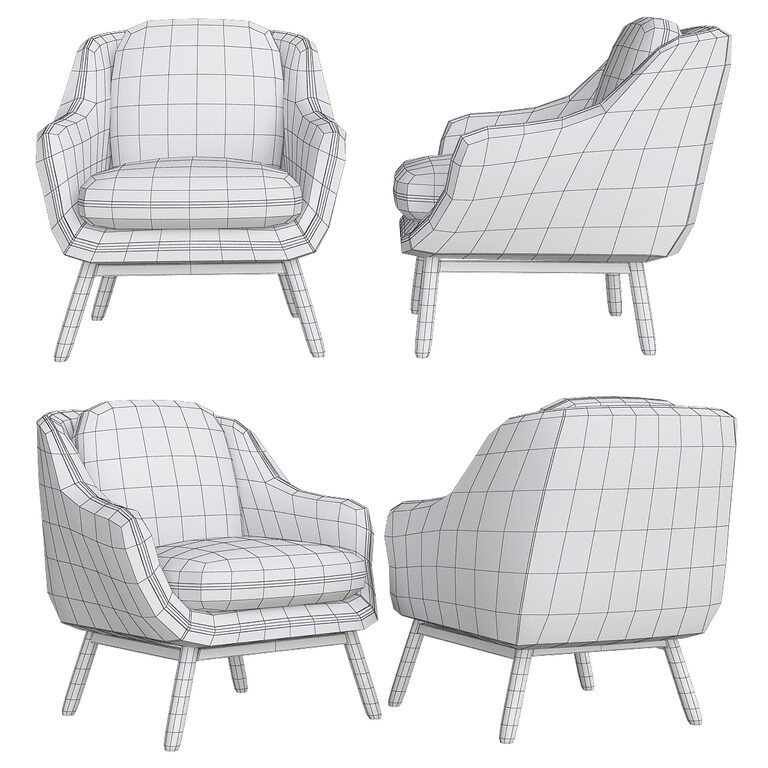 Oslo Accent Chair (35304) 3D model - Download 3D model Oslo Accent ...