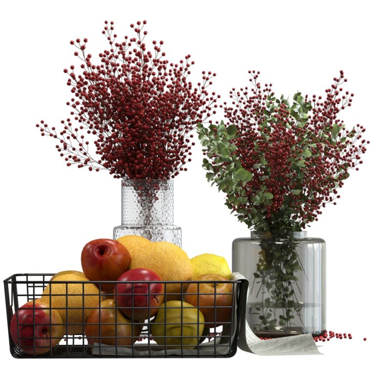 Decorative Set with Berries and Fruits (353310) 3D model - Download 3D ...