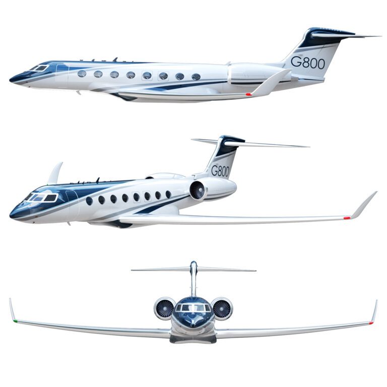 Aircraft Gulfstream G800 (353368) 3D model - Download 3D model Aircraft ...
