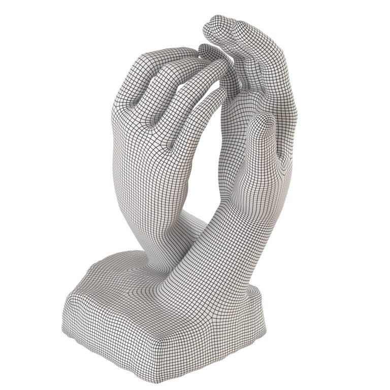 Sculpture two hands by Auguste Rodin (353637) 3D model - Download 3D ...