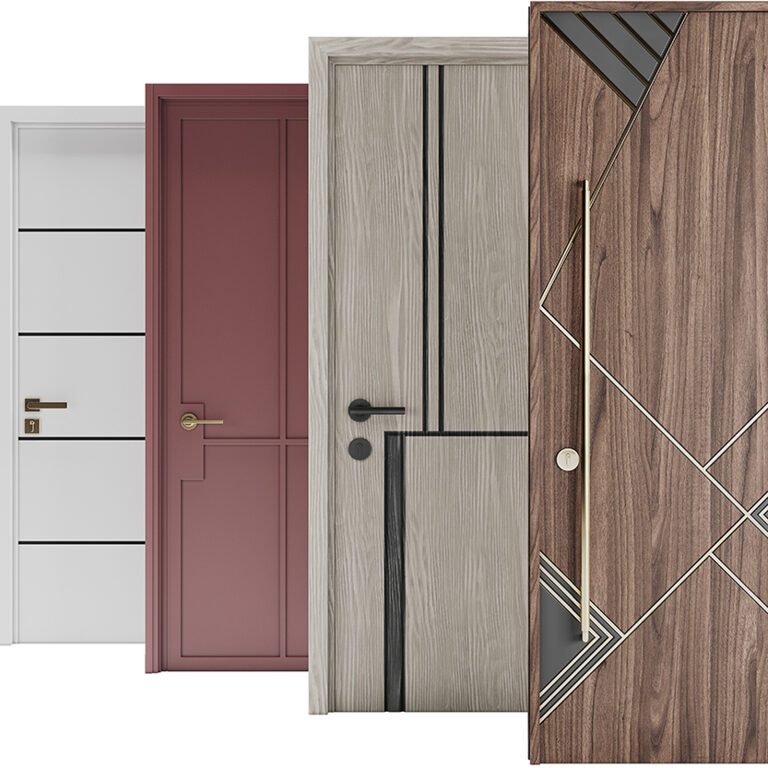 Modern Door Set 03 (353729) 3D model - Download 3D model Modern Door ...