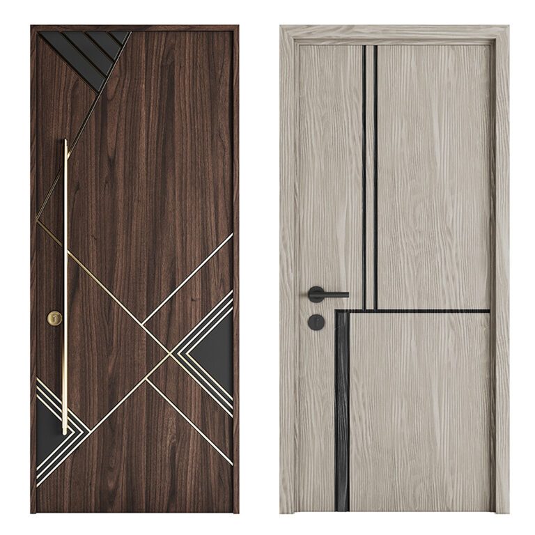 Modern Door Set 03 (353729) 3D model - Download 3D model Modern Door ...
