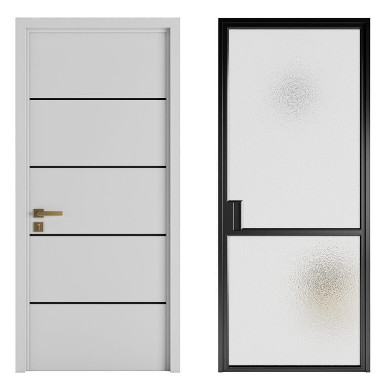 Modern Door Set 03 (353729) 3D model - Download 3D model Modern Door ...