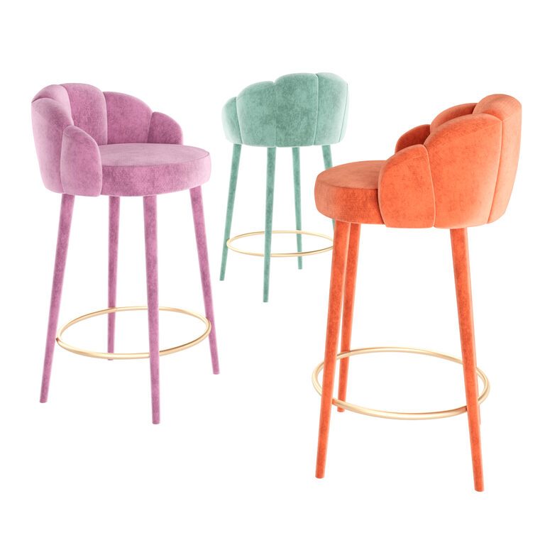 Munna Olympia Bar and Counter Stool (35384) 3D model - Download 3D ...