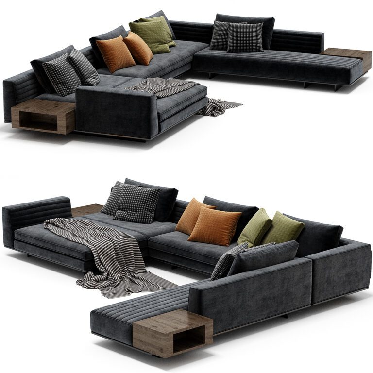 Minotti Roger sofa (354059) 3D model - Download 3D model Minotti Roger ...