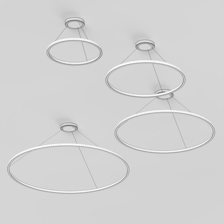 HOKASU PL7 pendant chandelier (354114) 3D model - Download 3D model ...
