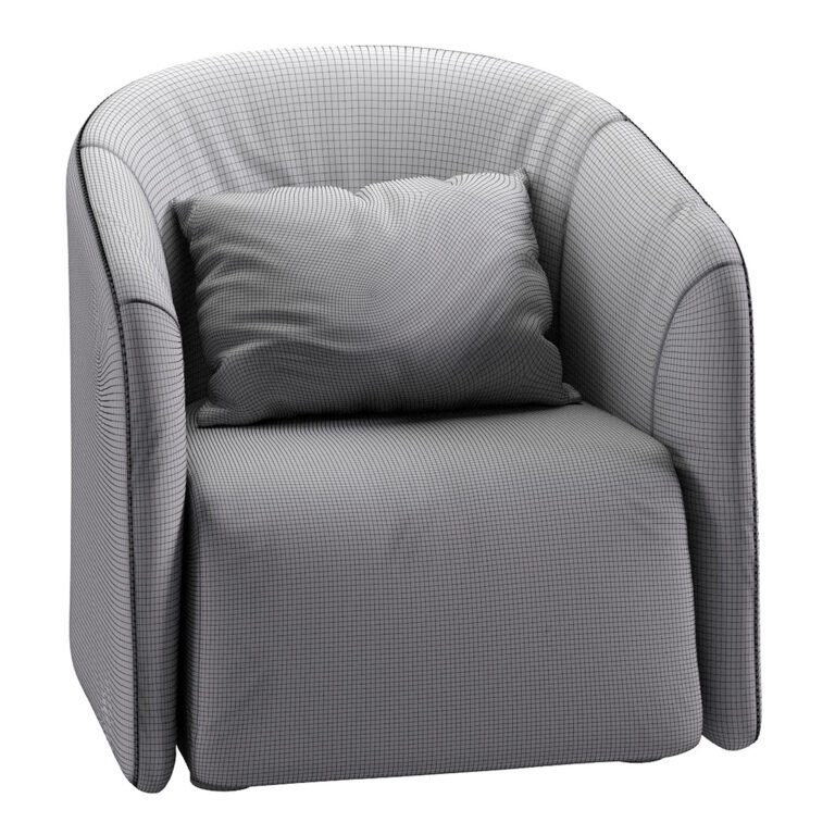 Logos Armchair By Natuzzi (354631) 3D model - Download 3D model Logos ...