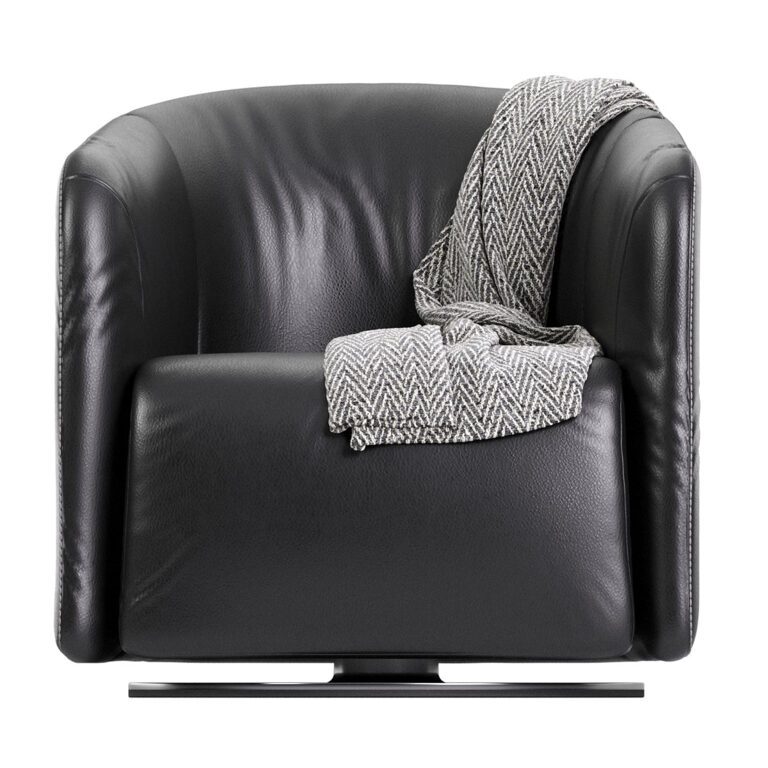 Logos Armchair Leather By Natuzzi (354641) 3D model - Download 3D model ...