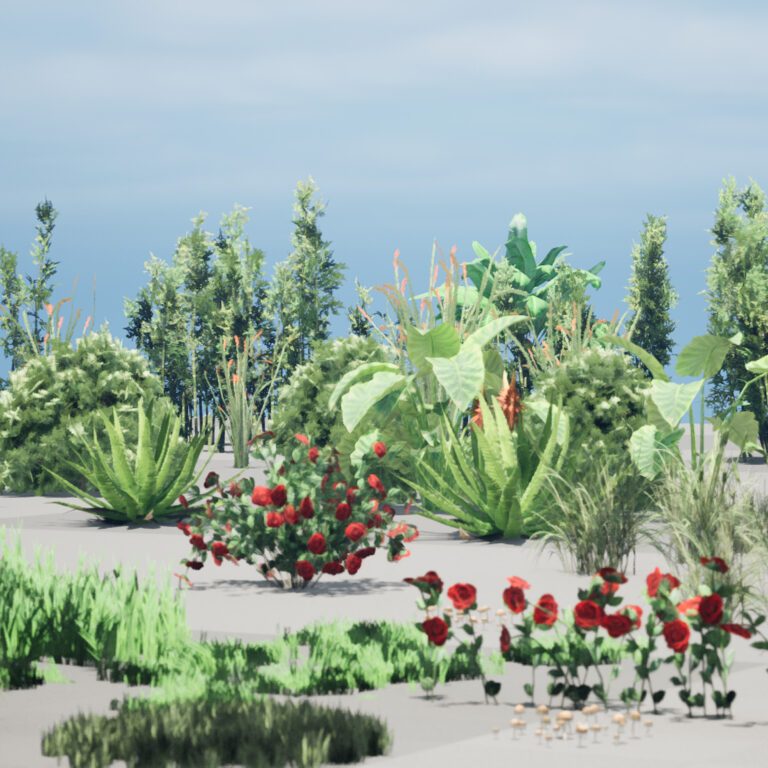 Low poly Plants, Grass, flowers, bush Pack (355276) 3D model - Download ...