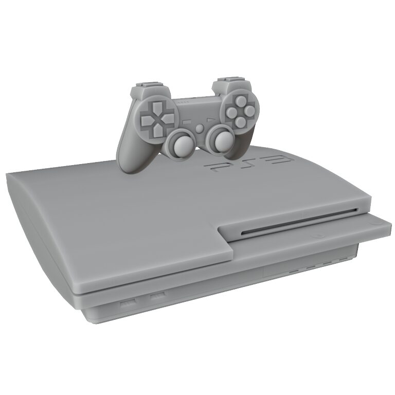 Ps3 and Gamepad (355668) 3D model - Download 3D model Ps3 and Gamepad ...