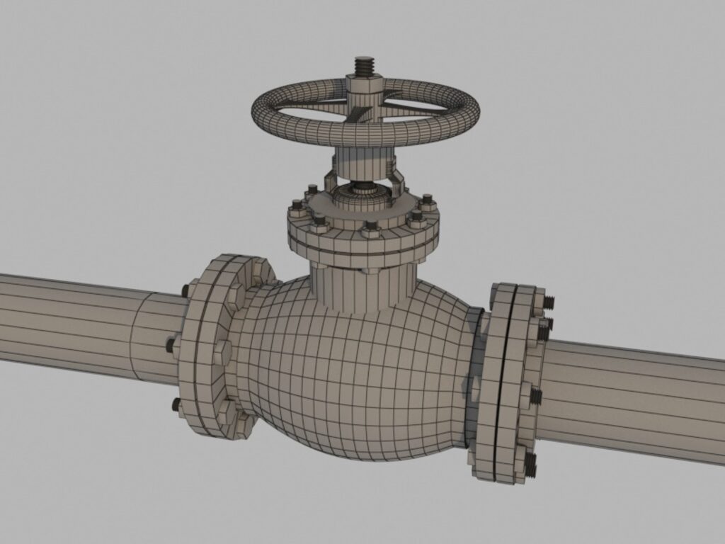 Water gate valve (355974) 3D model - Download 3D model Water gate valve ...