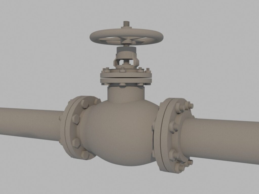 Water gate valve (355974) 3D model - Download 3D model Water gate valve ...
