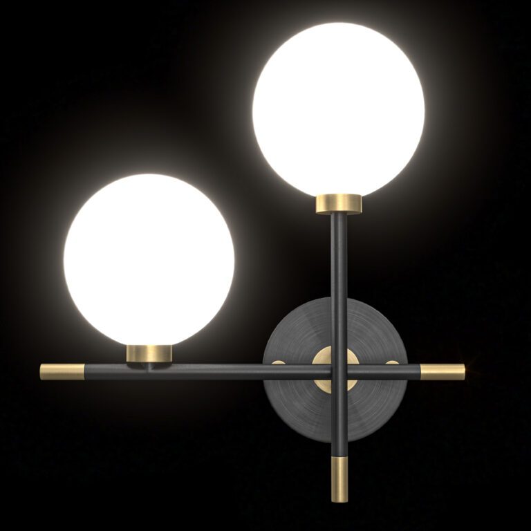 White Glass Modo Wall Light Sconce (356343) 3D model - Download 3D ...