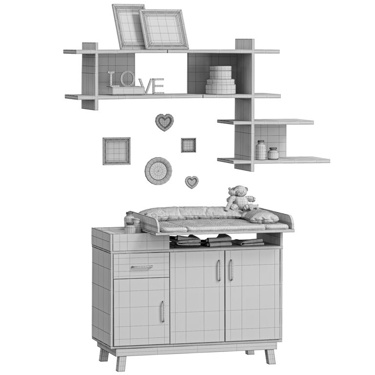 Changing table 3D models - Download 3D models | 3d-baza.com