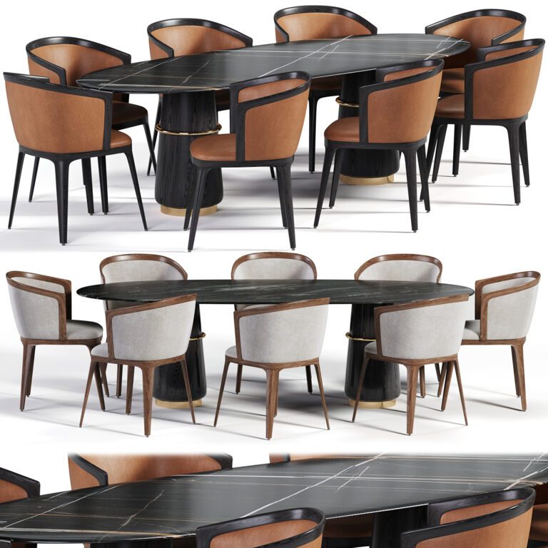 Adria chair and Agra table (357248) 3D model - Download 3D model Adria ...