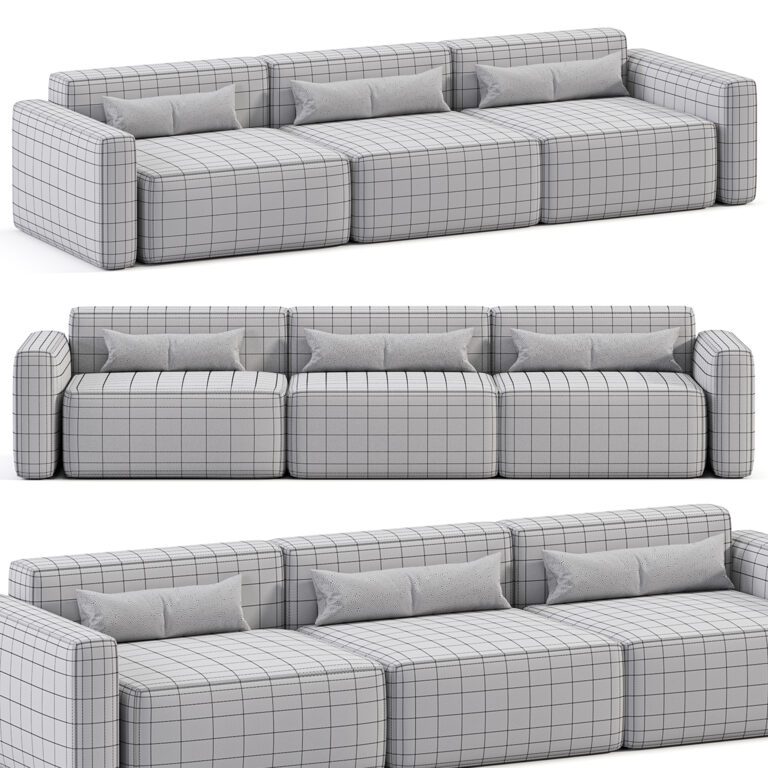 Mix Modular 3 Piece Sofa (357638) 3D model - Download 3D model Mix ...