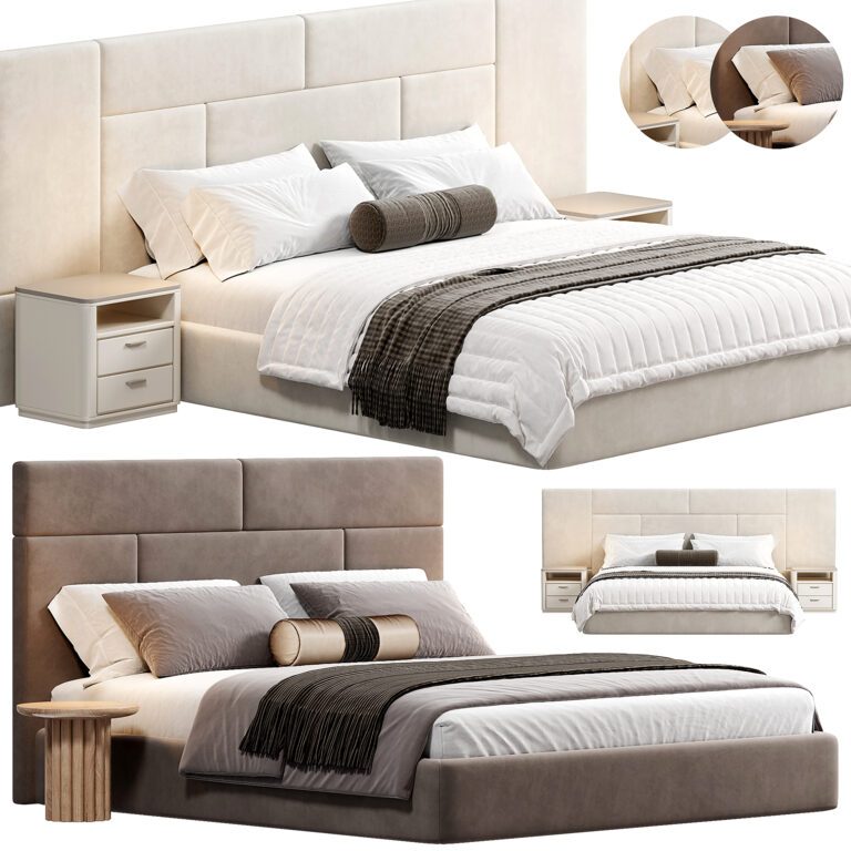 Beckham Bed, Abbington Charred Brown By Highfashionhome (357768) 3D ...