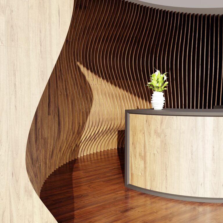 Parametric Wood Wall for Reception (358156) 3D model - Download 3D ...