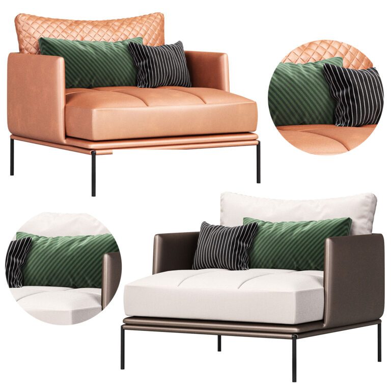 FAME Leather armchair with armrests by Wittman (358290) 3D model ...