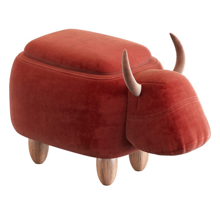 Leather Standard Stool Modern Style Simple Household Cow Stool (358713 ...