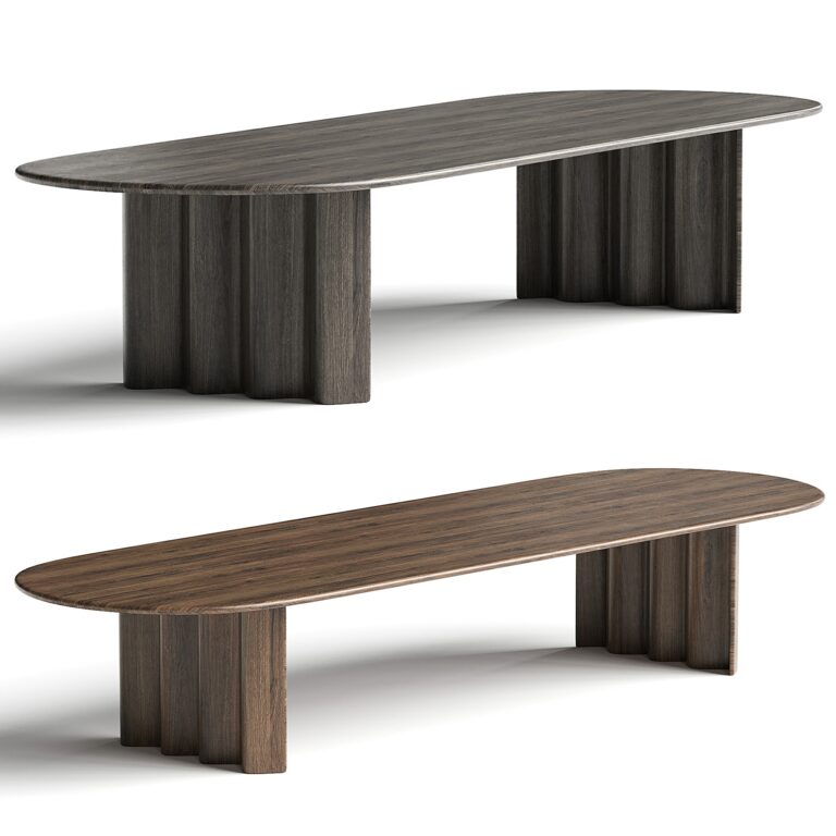 ZEITRAUM CURTAIN Oval solid wood table (358957) 3D model - Download 3D ...