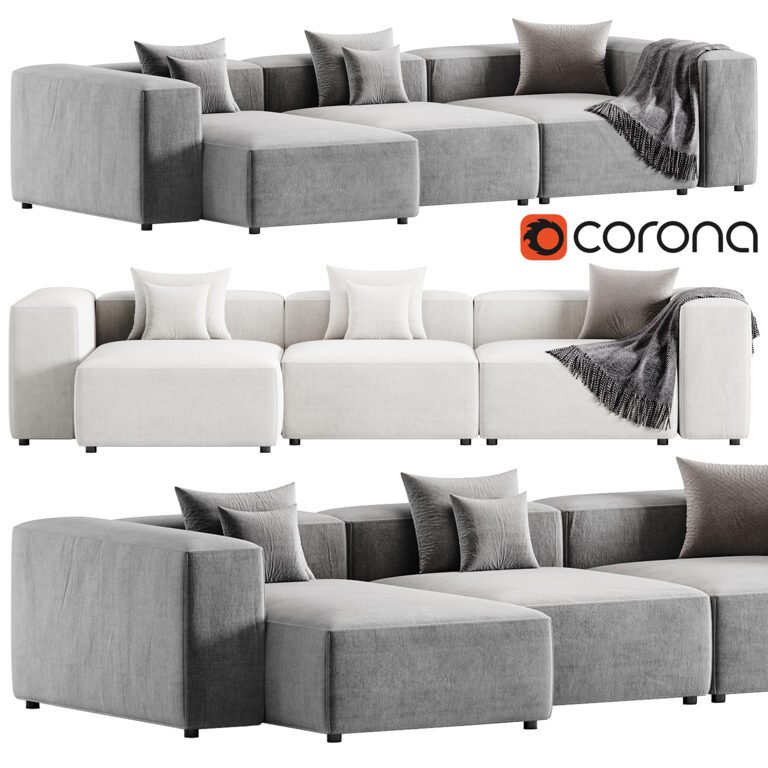 Cosima 3 seat Sofa by Bolia (359004) 3D model - Download 3D model ...