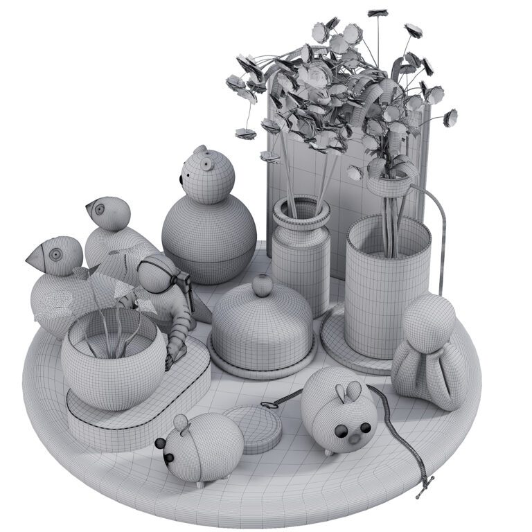 Decorative Set 011 359115 3d Model Download 3d Model Decorative Set