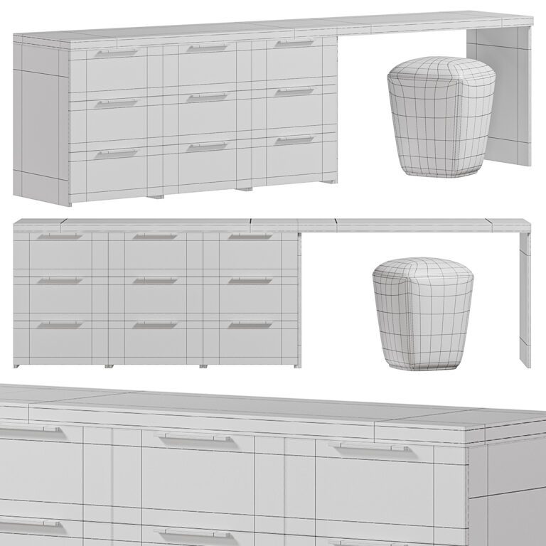 Dressing Table Arlet BMS (359553) 3D model - Download 3D model Dressing ...