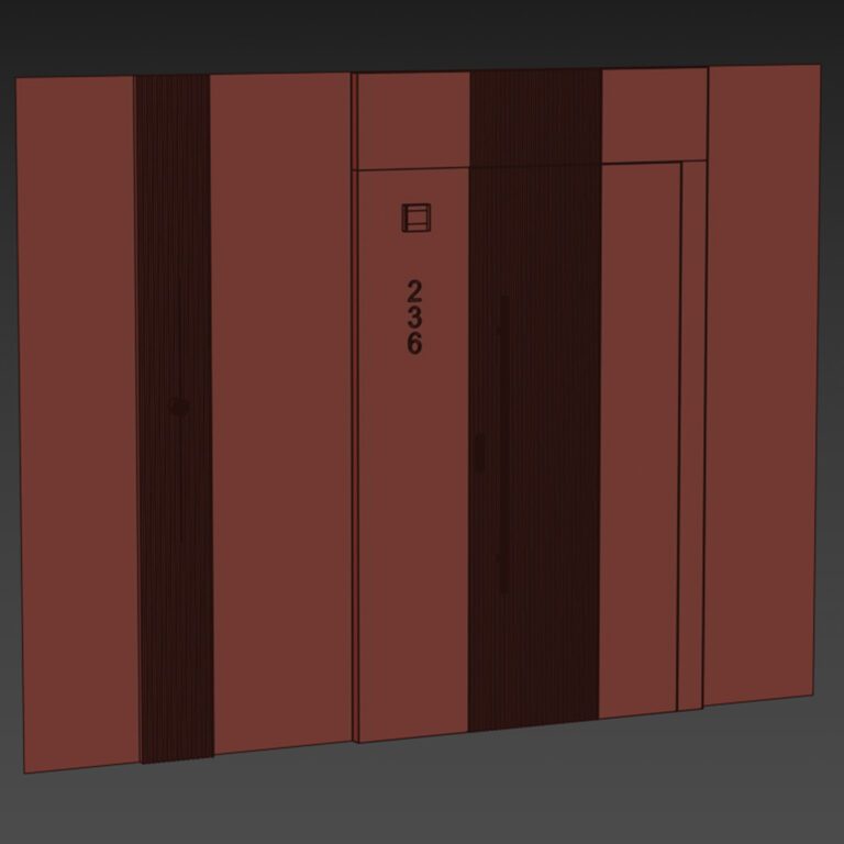 Wall Panel and Modern Door 1 (359630) 3D model - Download 3D model Wall ...