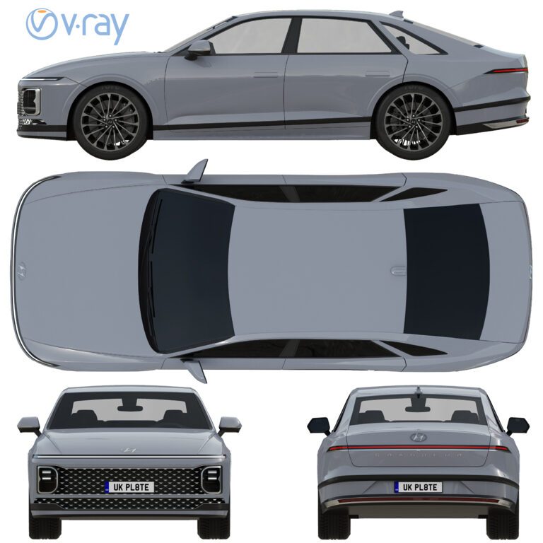 Hyundai Grandeur car (359936) 3D model - Download 3D model Hyundai ...