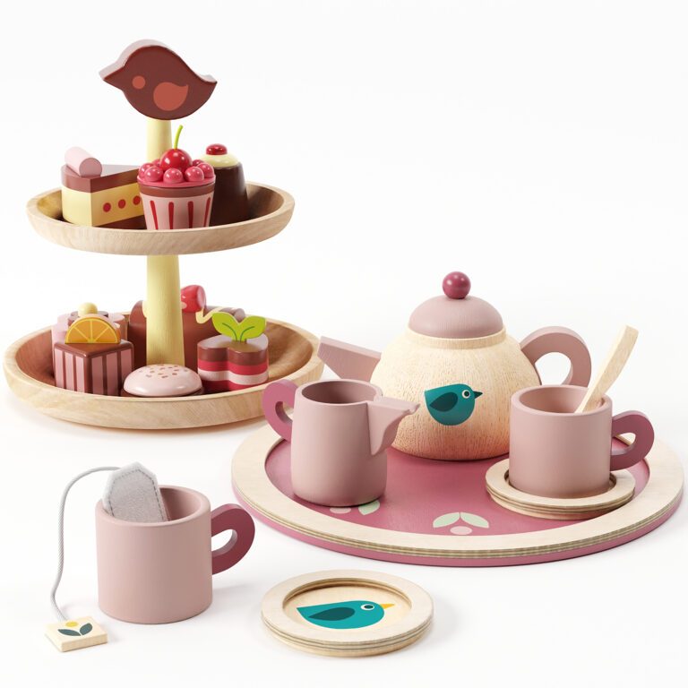 Tender Leaf Birdie Tea Set & Chocolate Bonbons Toy (360025) 3D model ...
