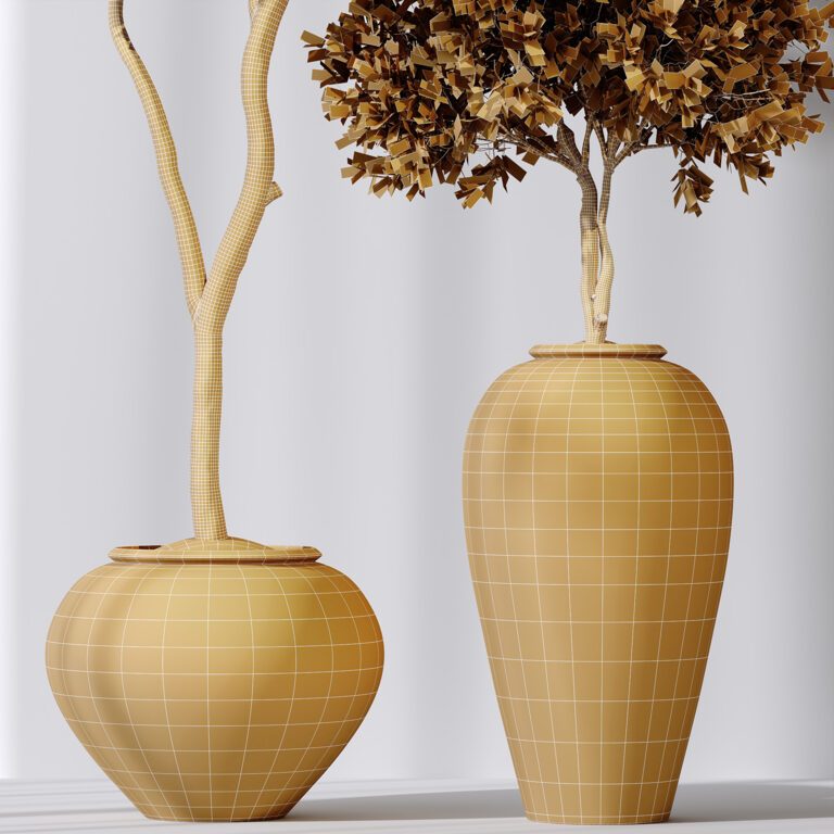 Plants Mission Olive Tree Indoor Vase Set006 (360137) 3D model ...