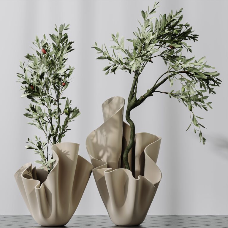 Plants Mission Olive Tree Indoor Vase Set002 (360138) 3D model ...