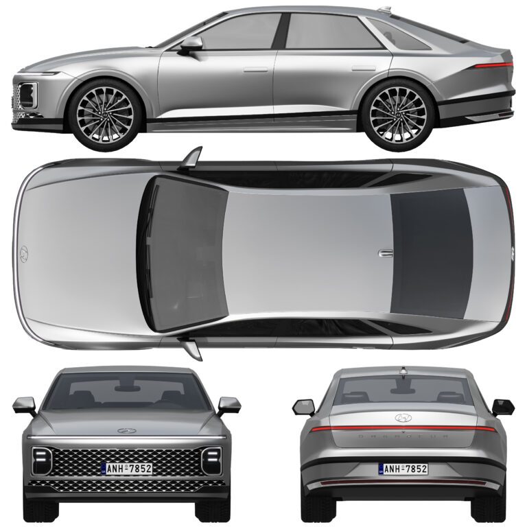 Hyundai Grandeur car (360189) 3D model - Download 3D model Hyundai ...