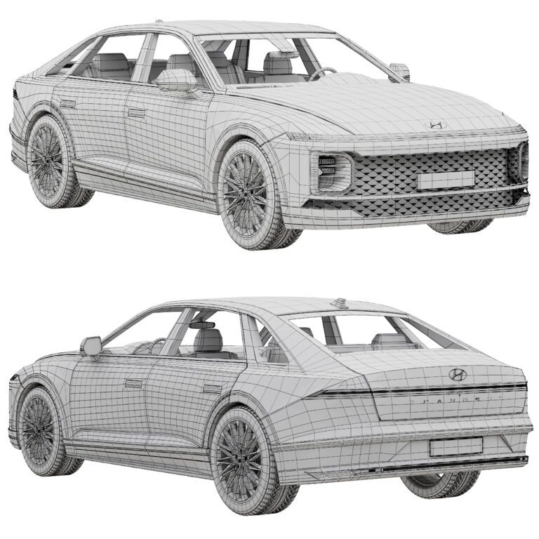Hyundai Grandeur car (360189) 3D model - Download 3D model Hyundai ...