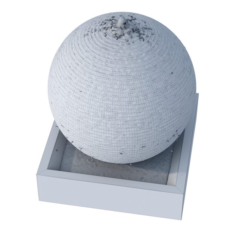 Ribbed Sphere Fountain (360254) 3D model - Download 3D model Ribbed ...