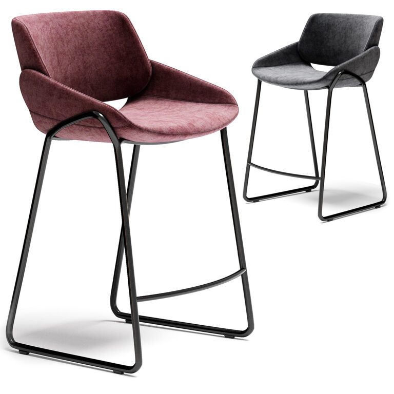 MONK Upholstered bar chair By Prostoria (360266) 3D model - Download 3D ...
