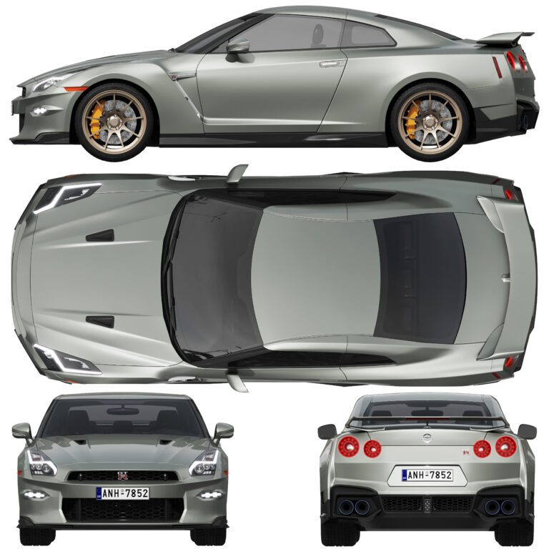 Nissan GT-R car (360358) 3D model - Download 3D model Nissan GT-R car ...
