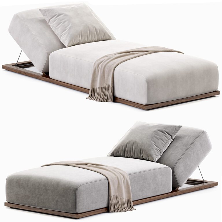 CLAUD OPEN AIR By Meridiani chaise lounge (360522) 3D model - Download ...