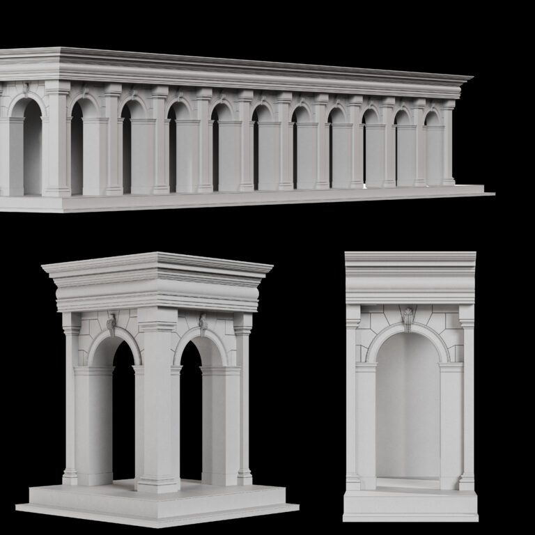 Classic Architecture Concrete Arch (360787) 3D model - Download 3D ...