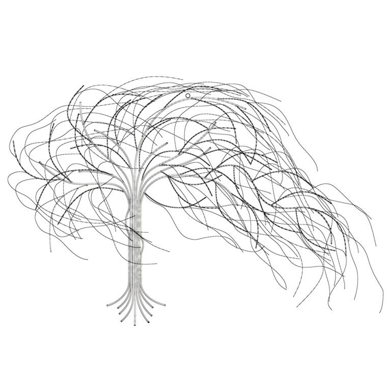 Metal Windy Tree Wall Decor by wayfair (360871) 3D model - Download 3D ...