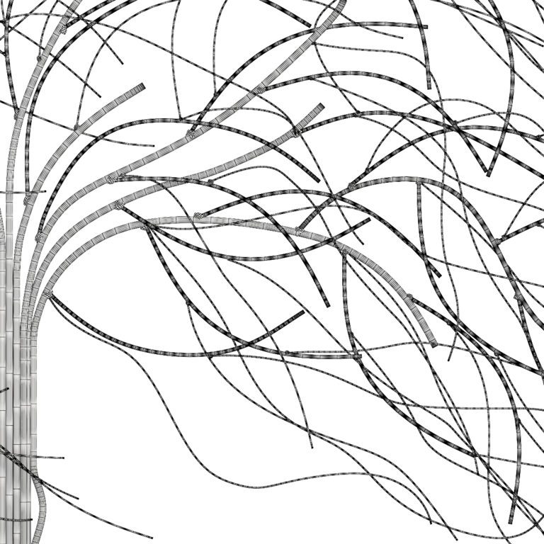 Metal Windy Tree Wall Decor by wayfair (360871) 3D model - Download 3D ...