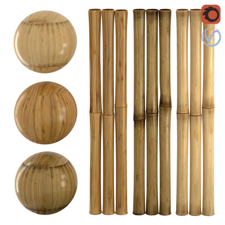 3 Realistic bamboo materials set (361338) 3D model - Download 3D model ...