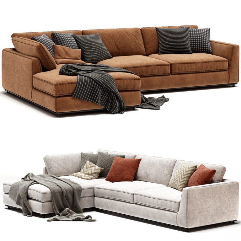 Hamilton Chaise Sectional Sofa (361457) 3D model - Download 3D model ...