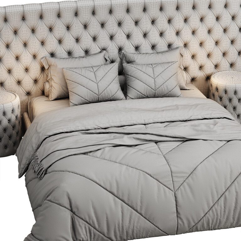 Vogue Maxi Bed by DV Home Collection (361505) 3D model - Download 3D ...